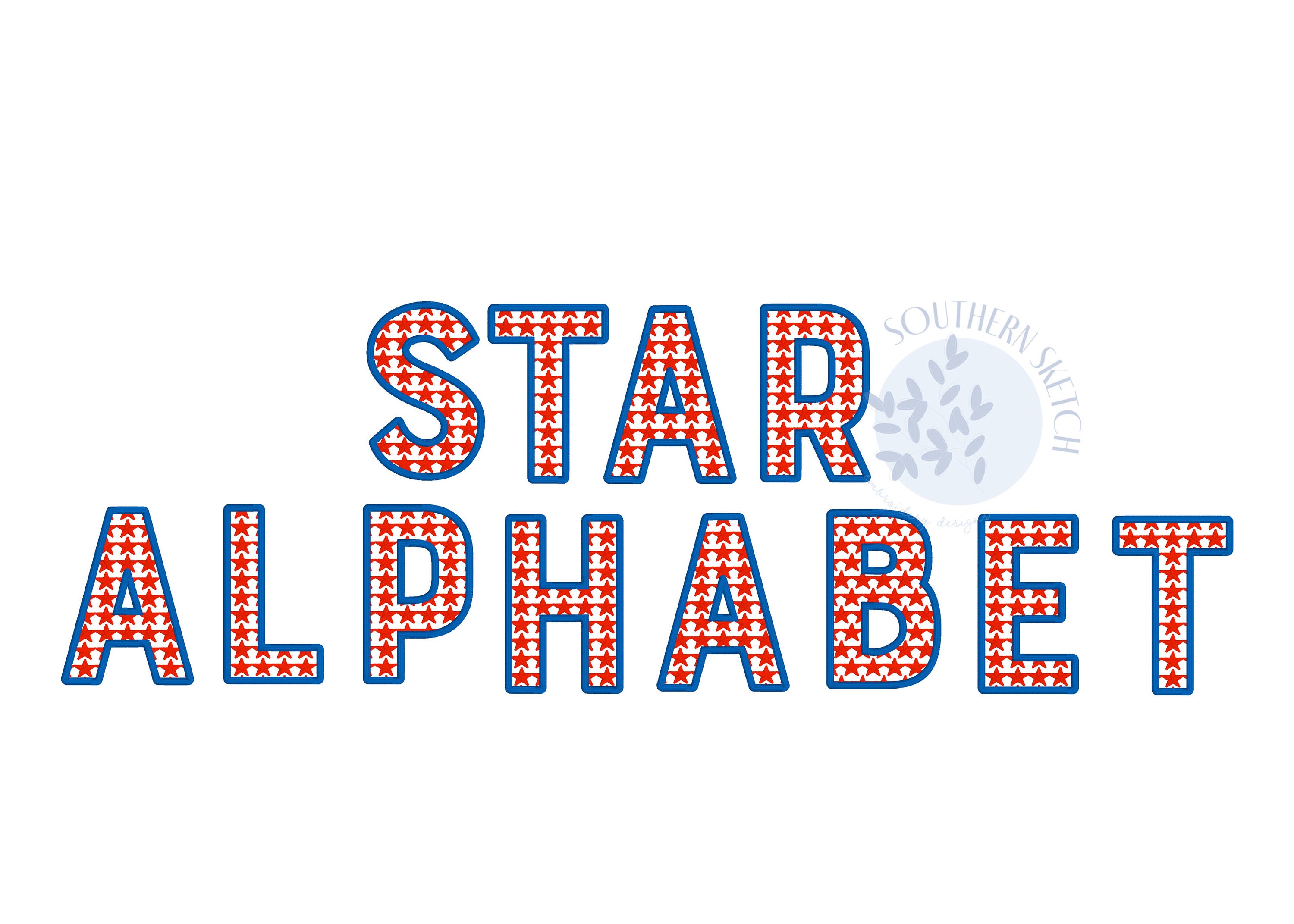 Star Alphabet Patriotic Letters A-Z 4th of July Memorial Day | Etsy