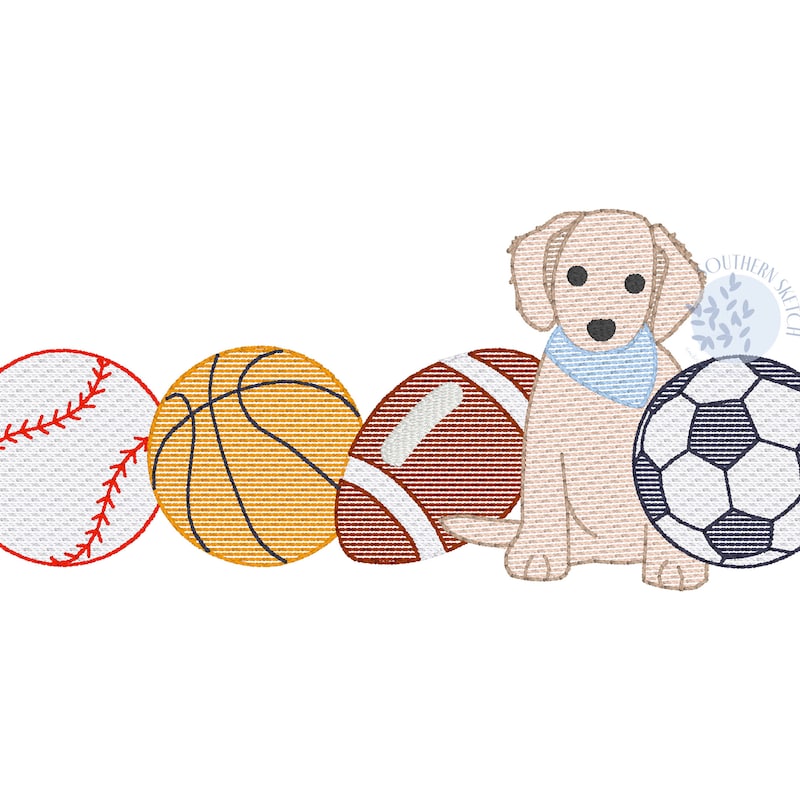 Dog Ball Embroidery - Etsy