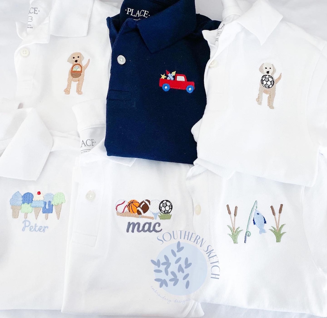 Mini Fill Stitch Sports Spring Summer Basketball, Golf, Football ...