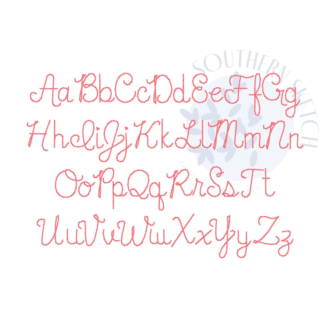 Stella Annabella Cursive Script Bean Stitch Machine Embroidery Classic ...