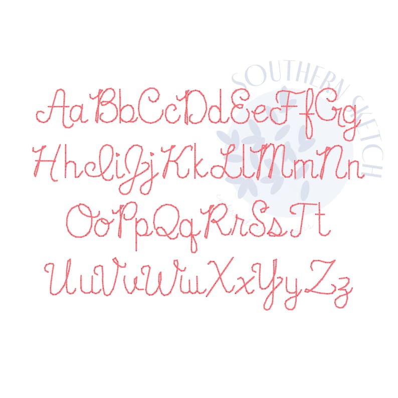 Stella Annabella Cursive Script Bean Stitch Machine Embroidery Classic ...