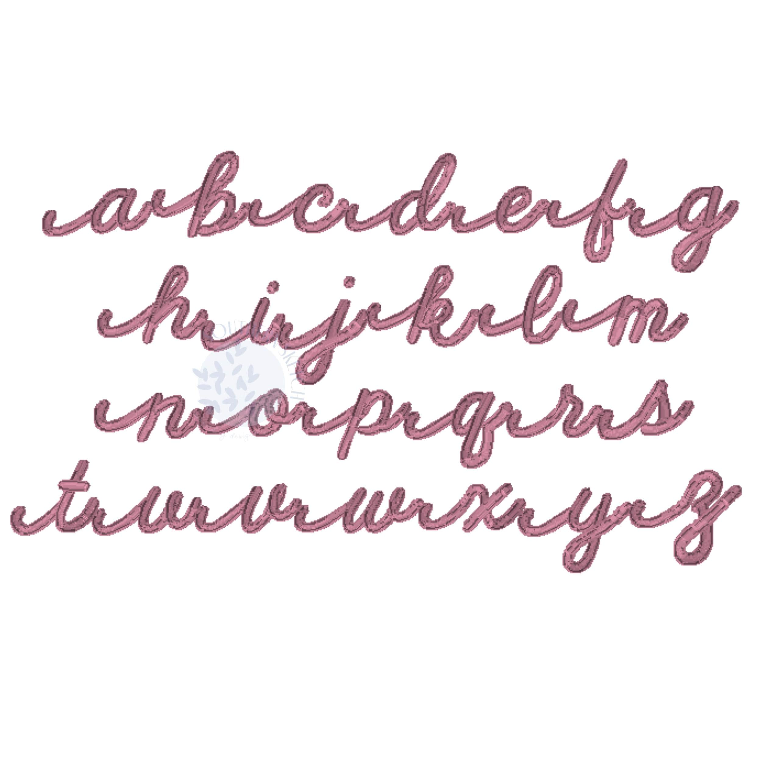 Frannie Satin Stitch Machine Embroidery Classic Cursive Monogram Style ...