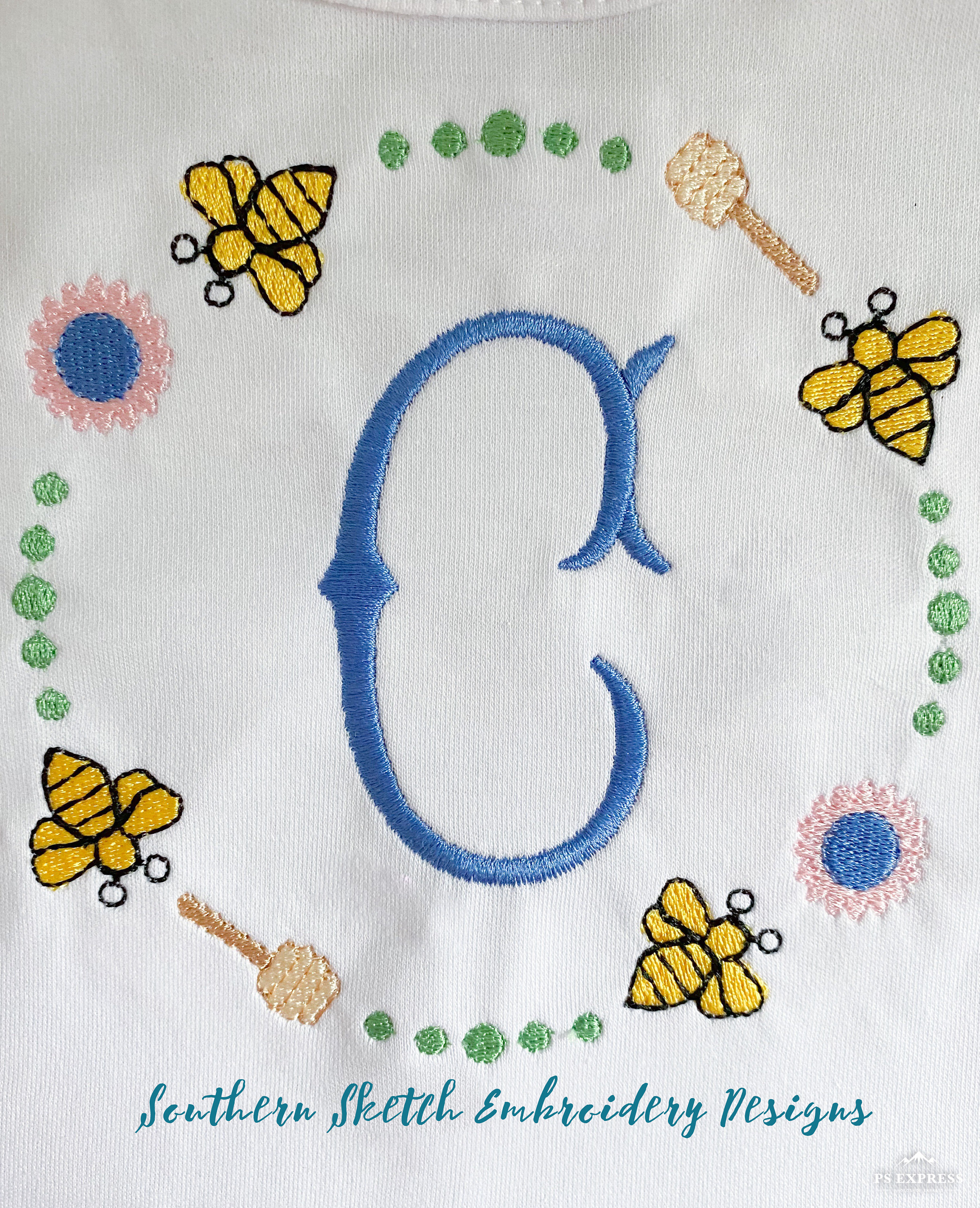 Honey Bee Monogram Frame Bumblebee Flower Honey Mini Fill - Etsy