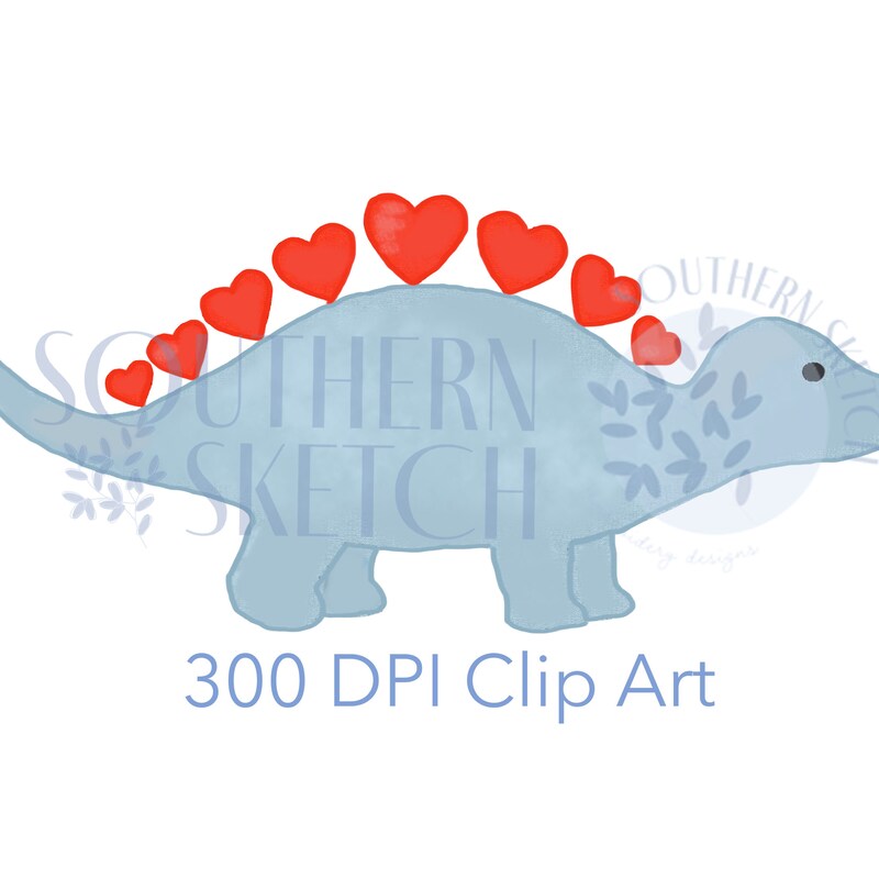 Dinosaur Valentine Clipart - Etsy