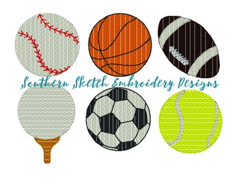 Sports Balls Machine Embroidery Design Football Embroidery - Etsy