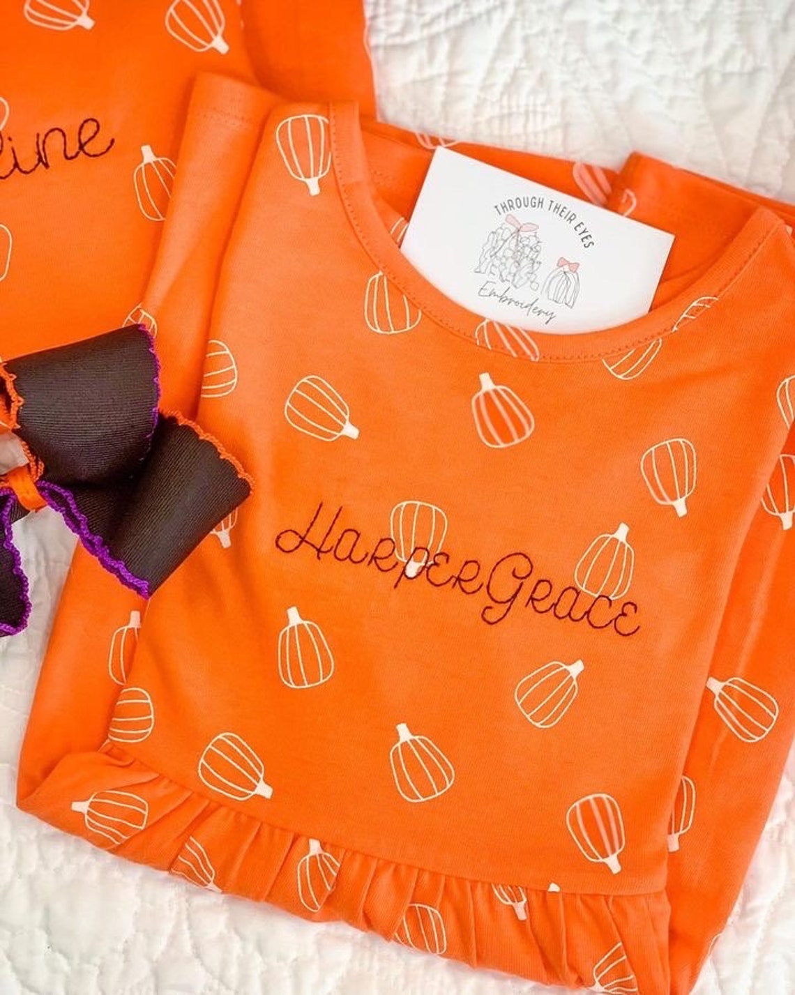 Bonnie Bean Cursive Style Floss Print Classic Machine Embroidery Bean ...