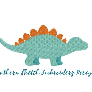 Stegosaurus Dinosaur Mini Dino Fill Stitch Machine Embroidery - Etsy