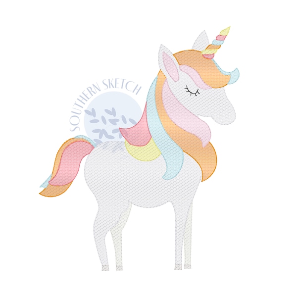 Unicorn Machine Embroidery Design - Etsy