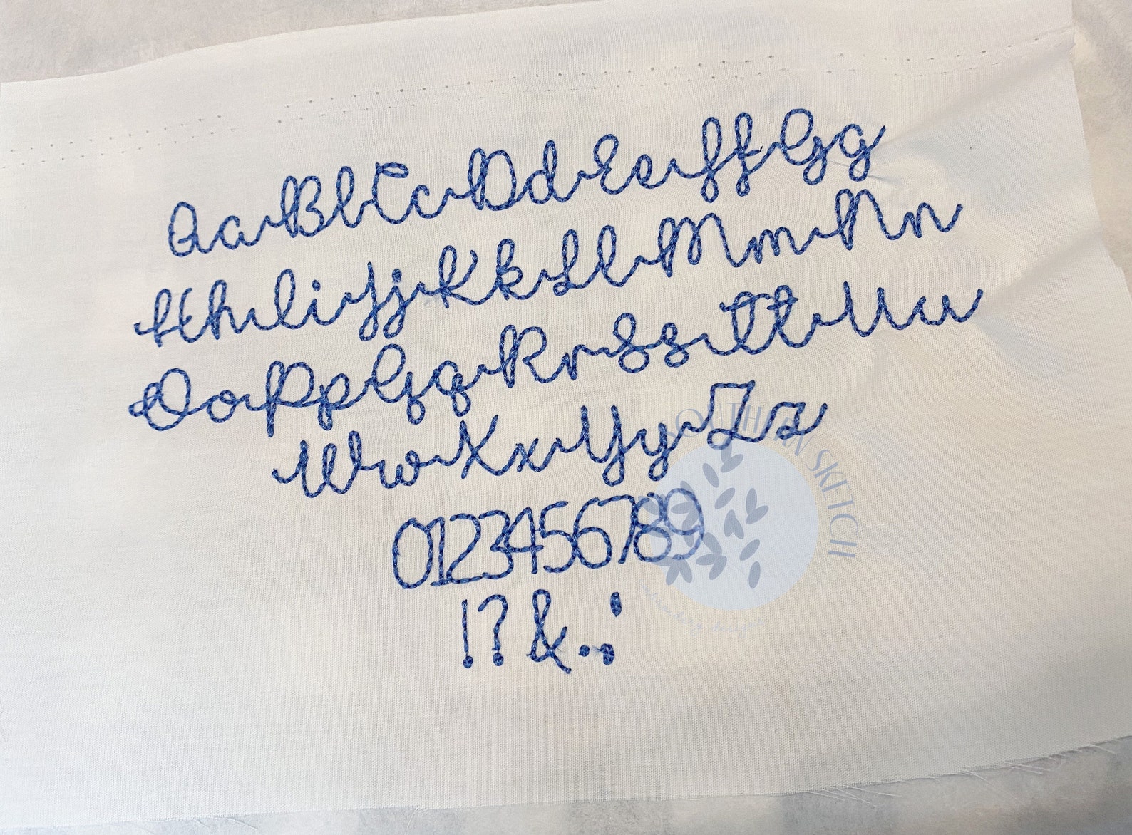 Rosie Script Machine Embroidery Font Bean Stitch Classic Cursive Style ...