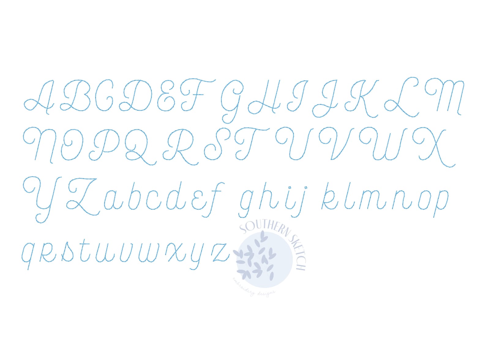 Bonnie Bean Cursive Style Floss Print Classic Machine Embroidery Bean ...