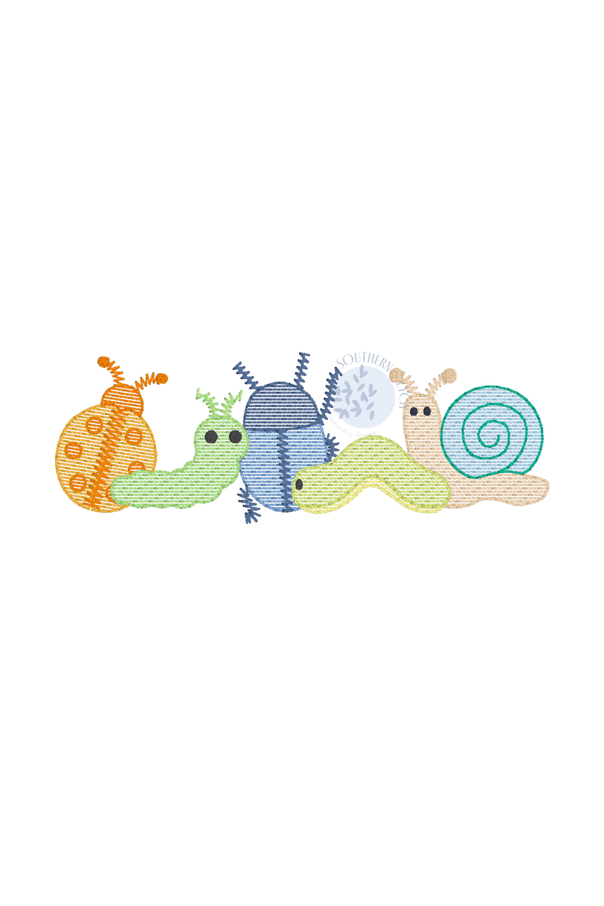 Spring Bugs Critters Sketch Fill Light Fill Quick Stitch Insects Worm ...