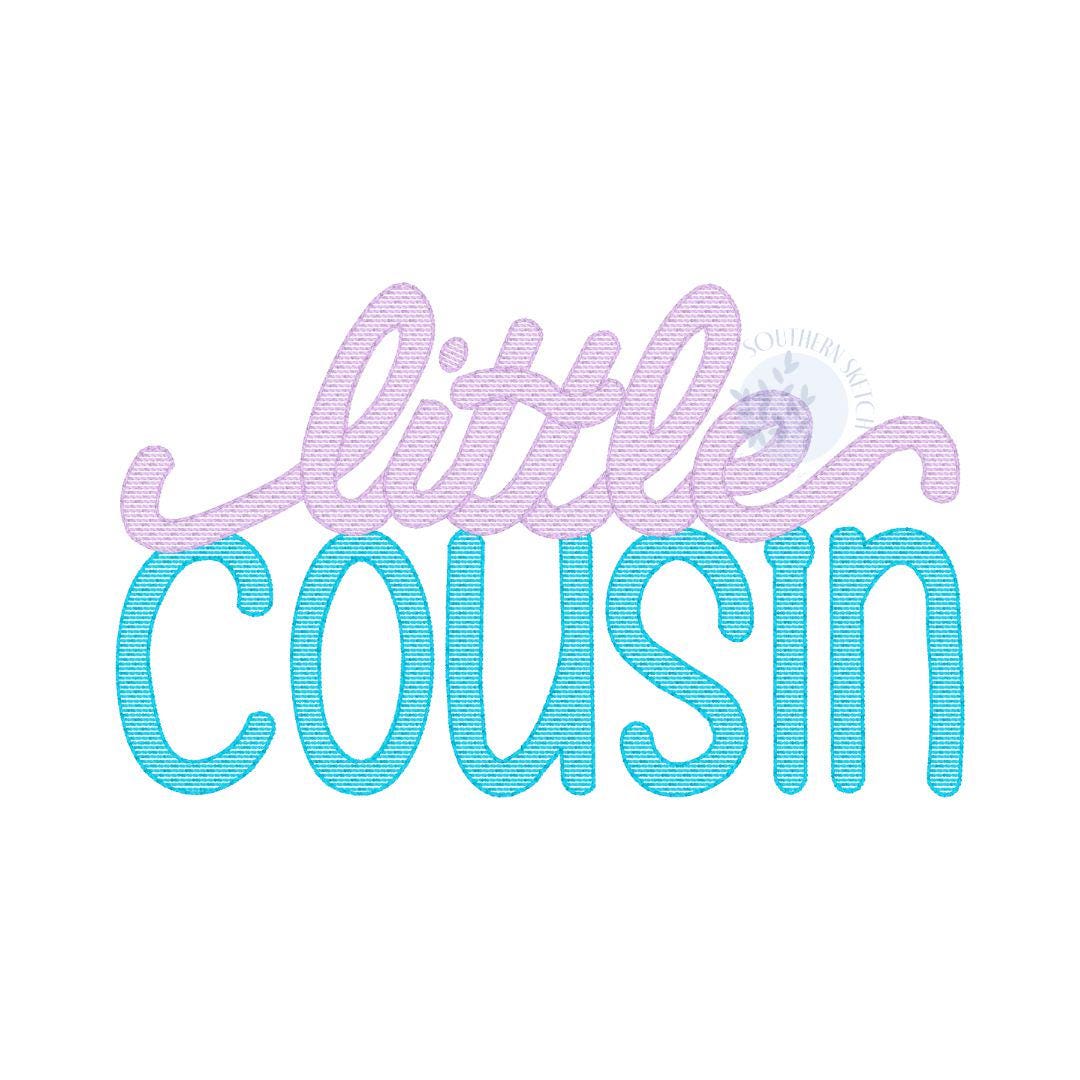 Little Cousin Sibling Lettering New Baby Light Fill Quick Gender Reveal ...