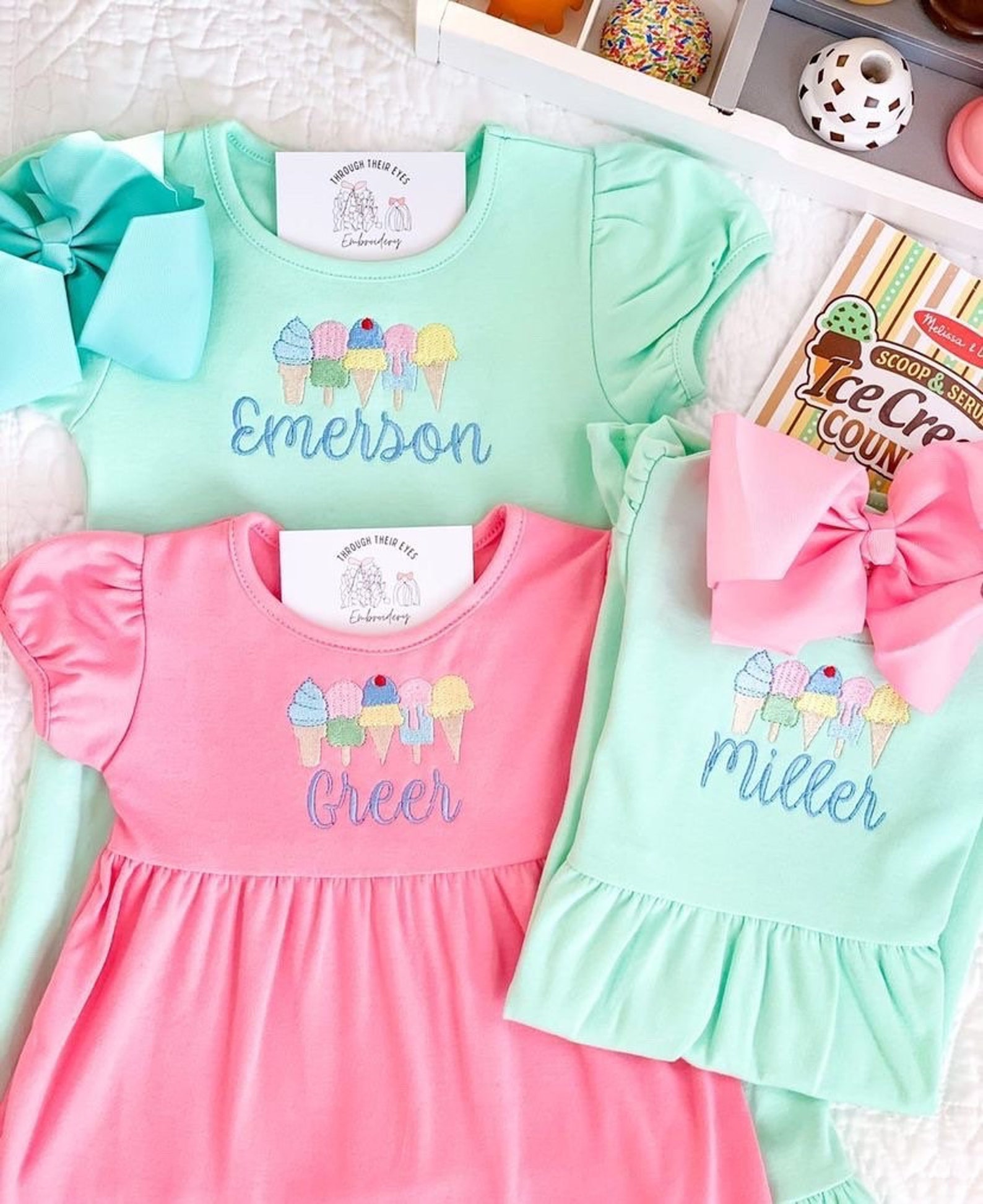 Mini Fill Stitch Popsicles and Ice Cream Cones Summer Machine - Etsy