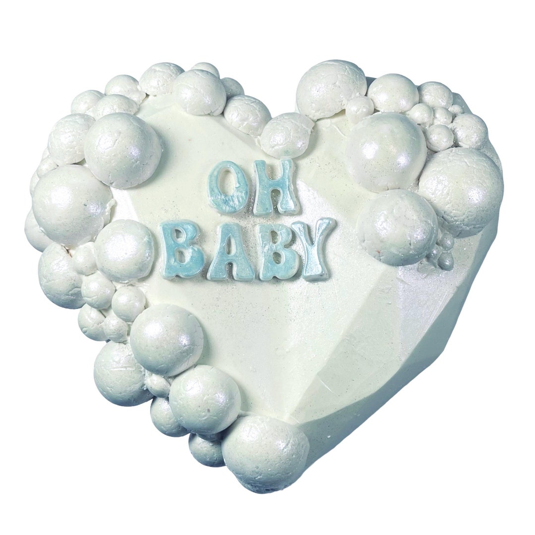 Gender Reveal Breakable Chocolate Heart HUGE 6x6 Gourmet Ghirardell ...