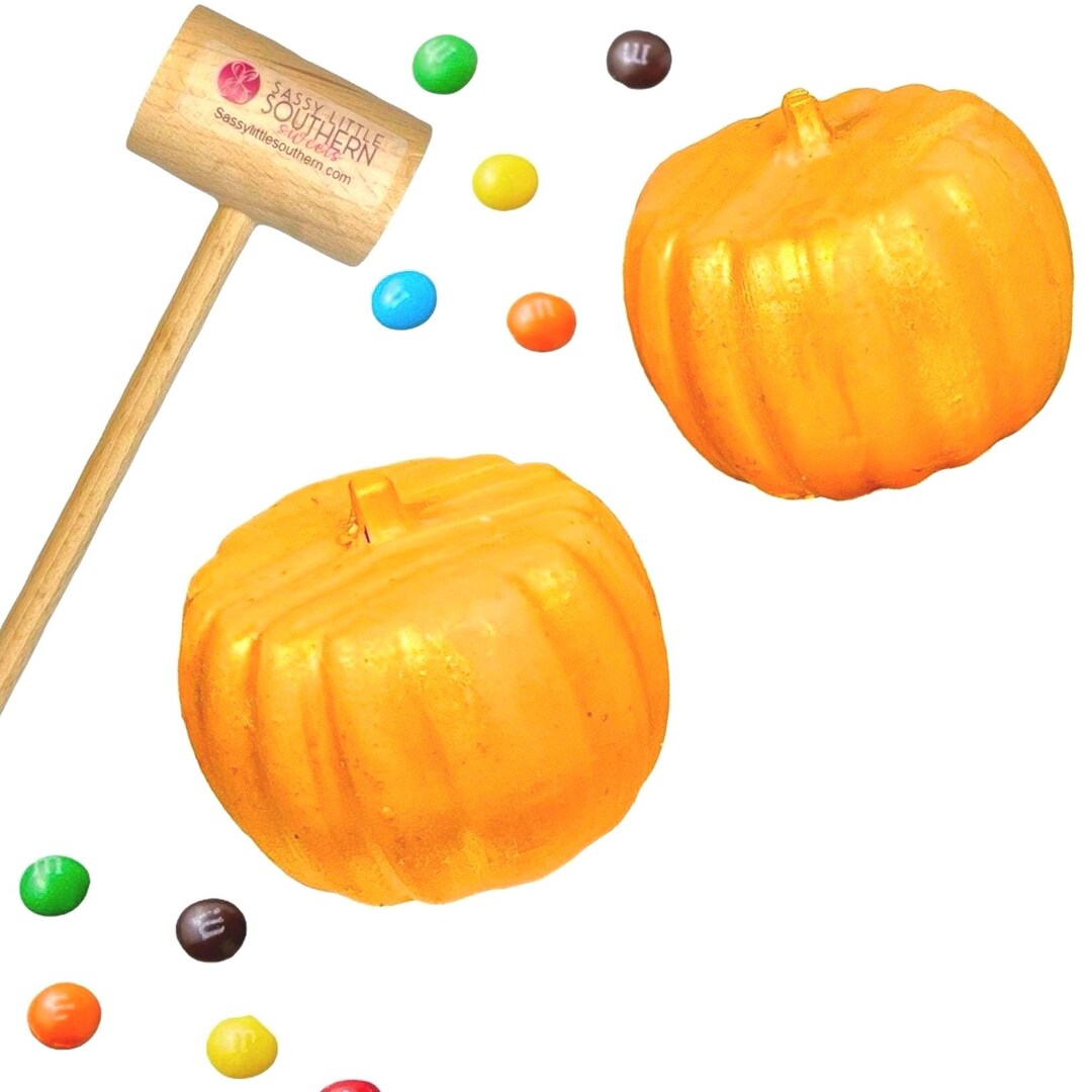 Chocolate Breakable Pumpkins Filled W/ Candy (4-pk) SMASH W/ Mallet ...