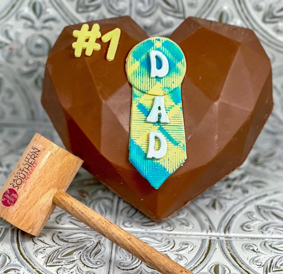 Fathers Day Breakable Heart HUGE 6x6 Gourmet Ghirardelli Chocolate ...
