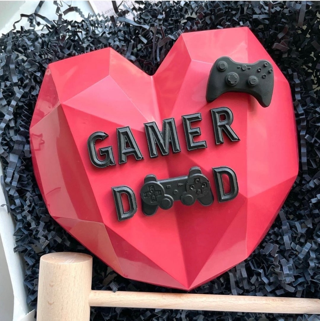 Fathers Day Breakable Chocolate Heart ~ HUGE (6x6) Gourmet Ghirardelli ...