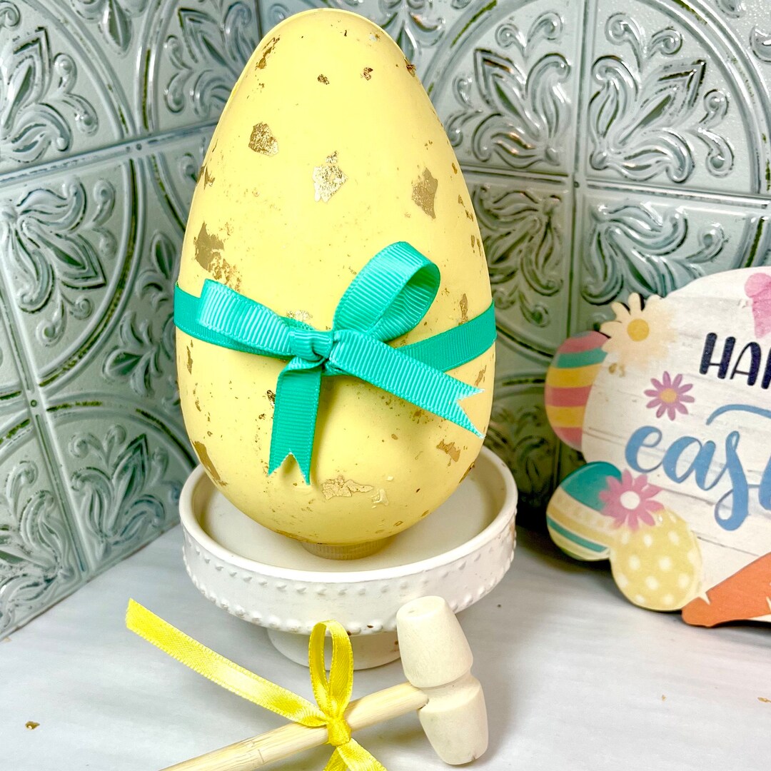 Easter Breakable LARGE Chocolate Egg FILLED W/ Easter Candy. Comes W/ Hammer & Sweet Gift Box ...
