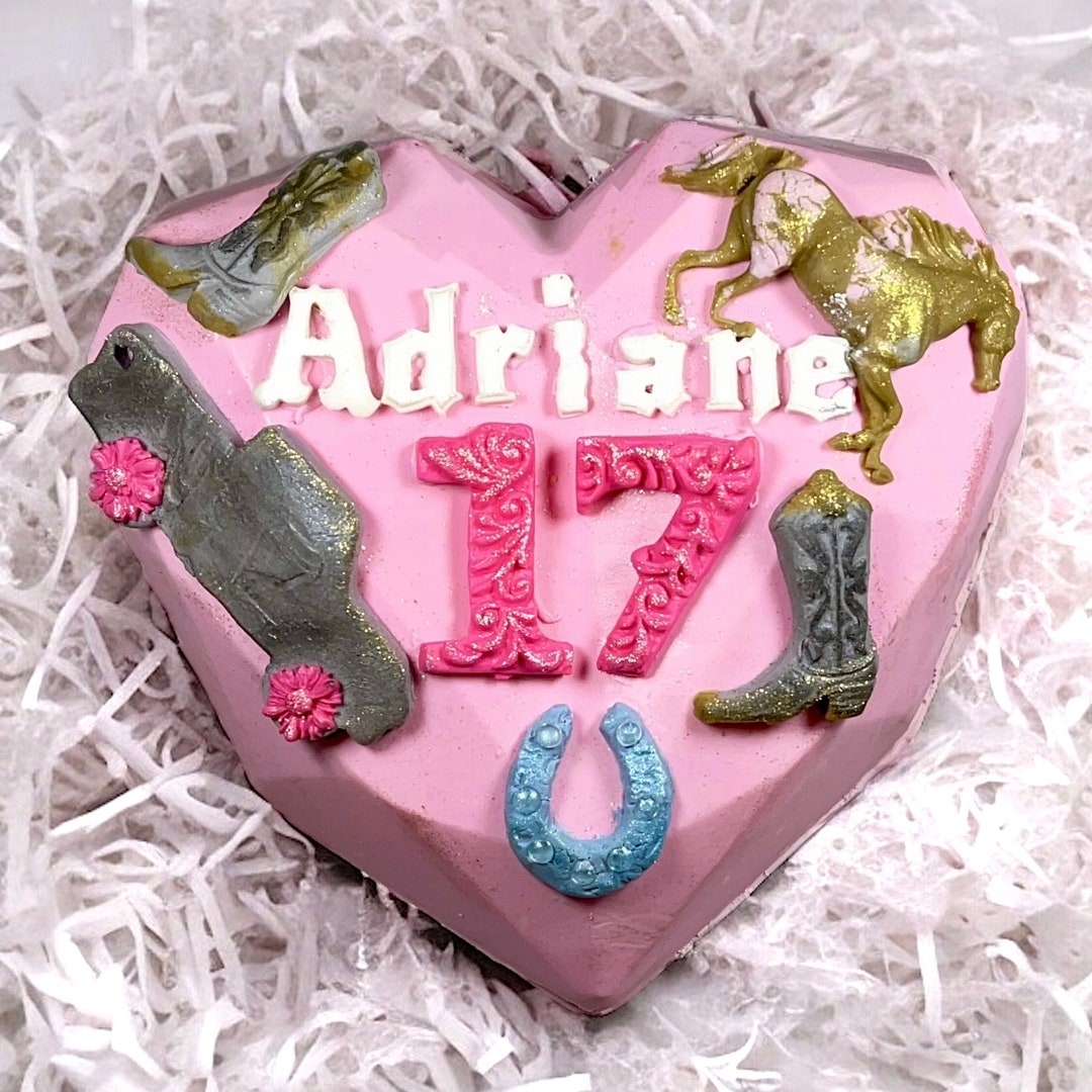 Birthday Breakable Chocolate Heart HUGE 6x6 Gourmet Ghirardelli Heart ...