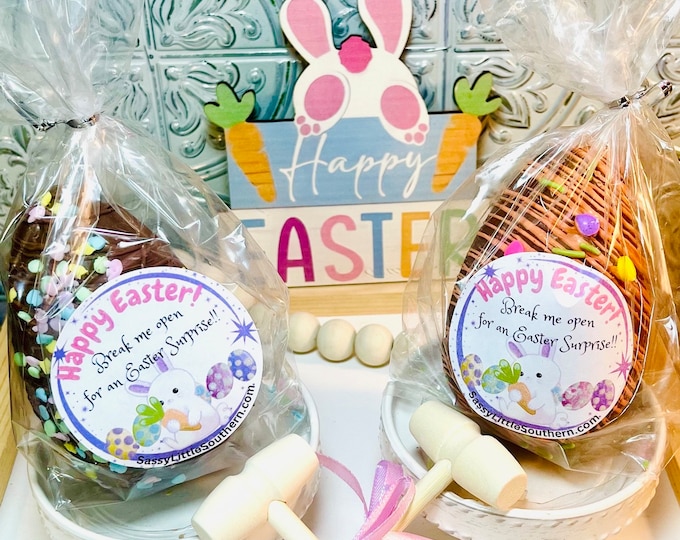 Easter Breakable Smash Chocolate - Oversized Eggs Filled W/ Fun Jelly Belly Jelly Beans and M&m ...