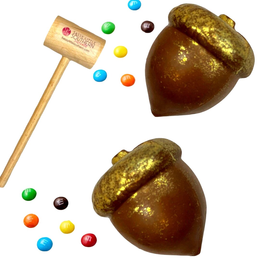 Chocolate Breakable Acorns Filled With Candy, Smash With Mallet. Order ...