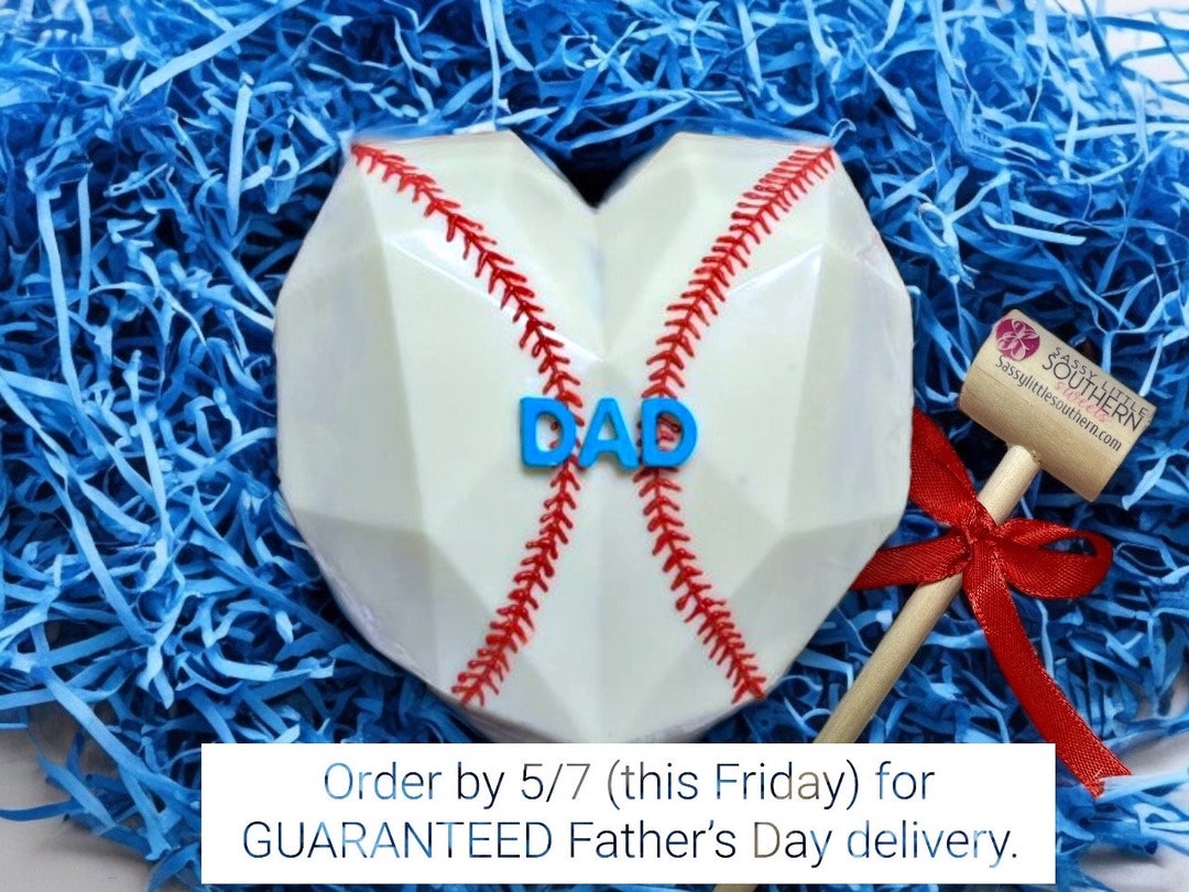 Fathers Day Breakable Chocolate Heart HUGE Baseball 6x6 Gourmet ...