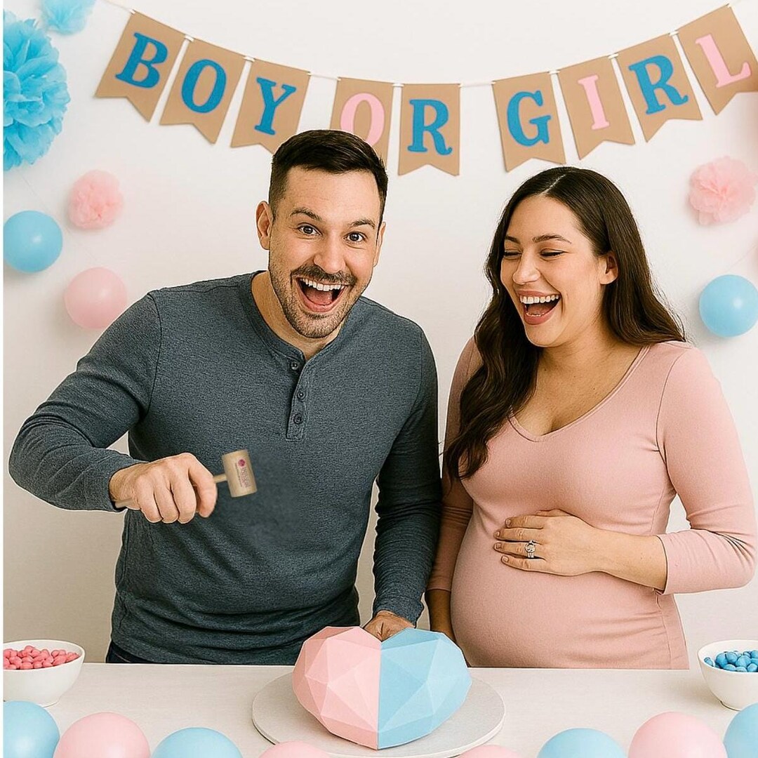 Gender Reveal | Baby Announcement | Chocolate Heart | Breakable | New ...