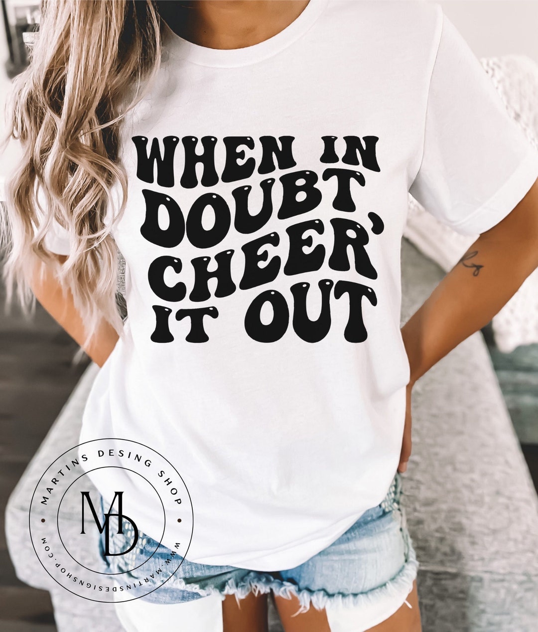 When in Doubt, Cheer It Out PNG | Cheerleader Designs, Cheer, Cheer Dad ...