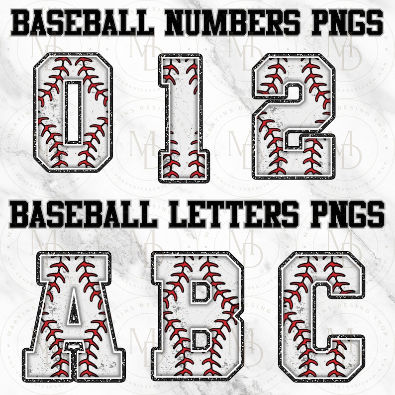 Baseball Numbers, Baseball Png, Baseball Stitch, Baseball Font Png ...