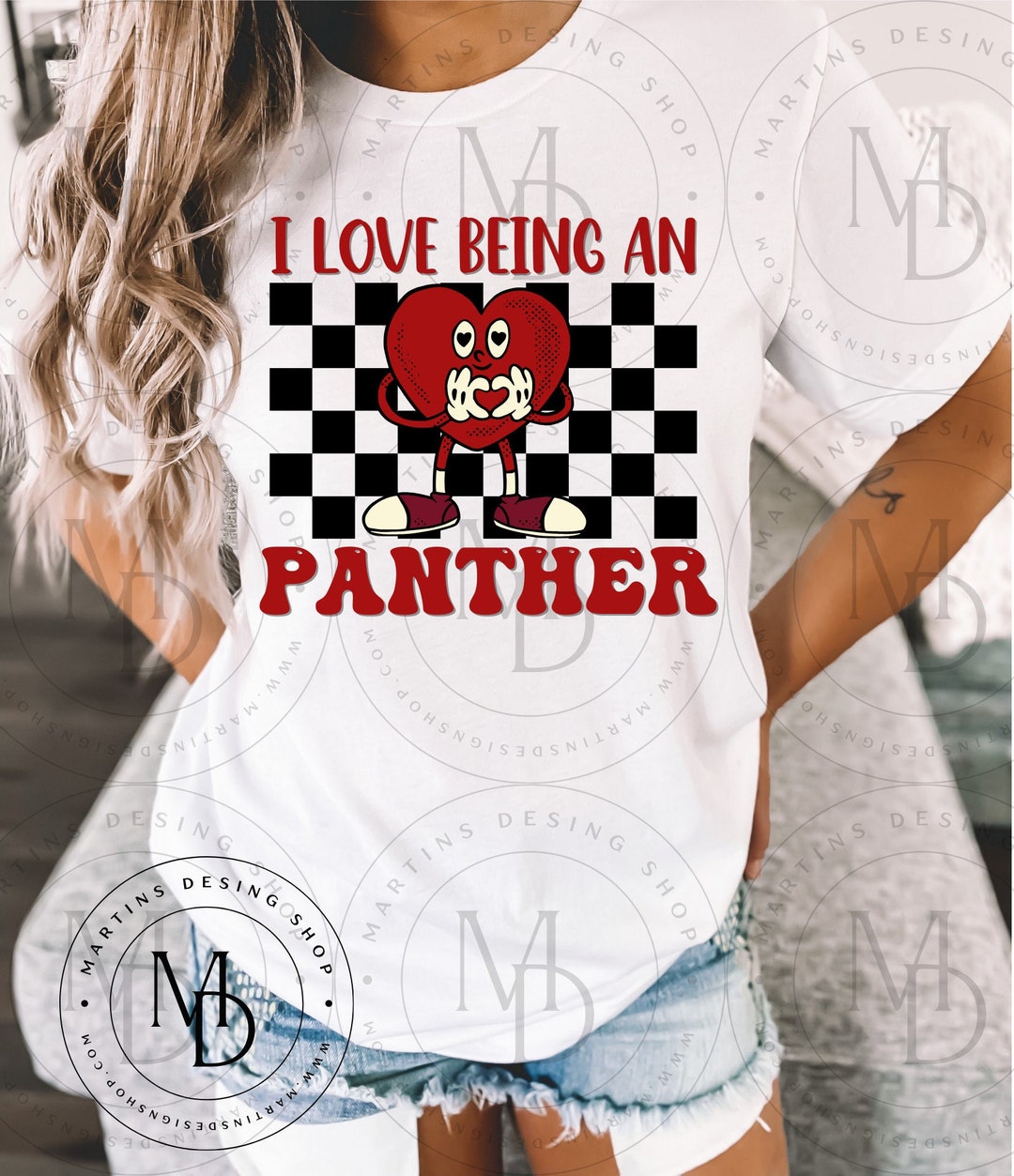 Panther Valentines Day Digital Design| Panther Mascot | Panther PNG ...