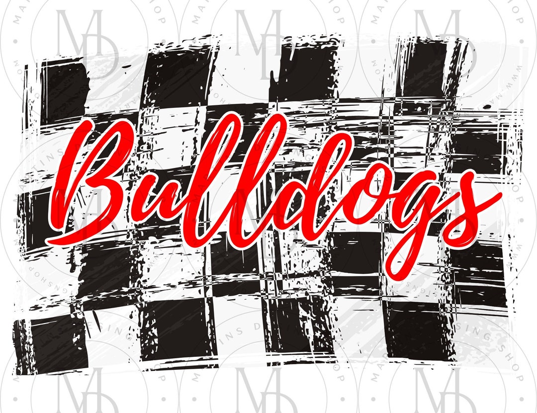 Bulldogs Red Lettering Digital Design| Bulldogs Shirt | School Designs ...
