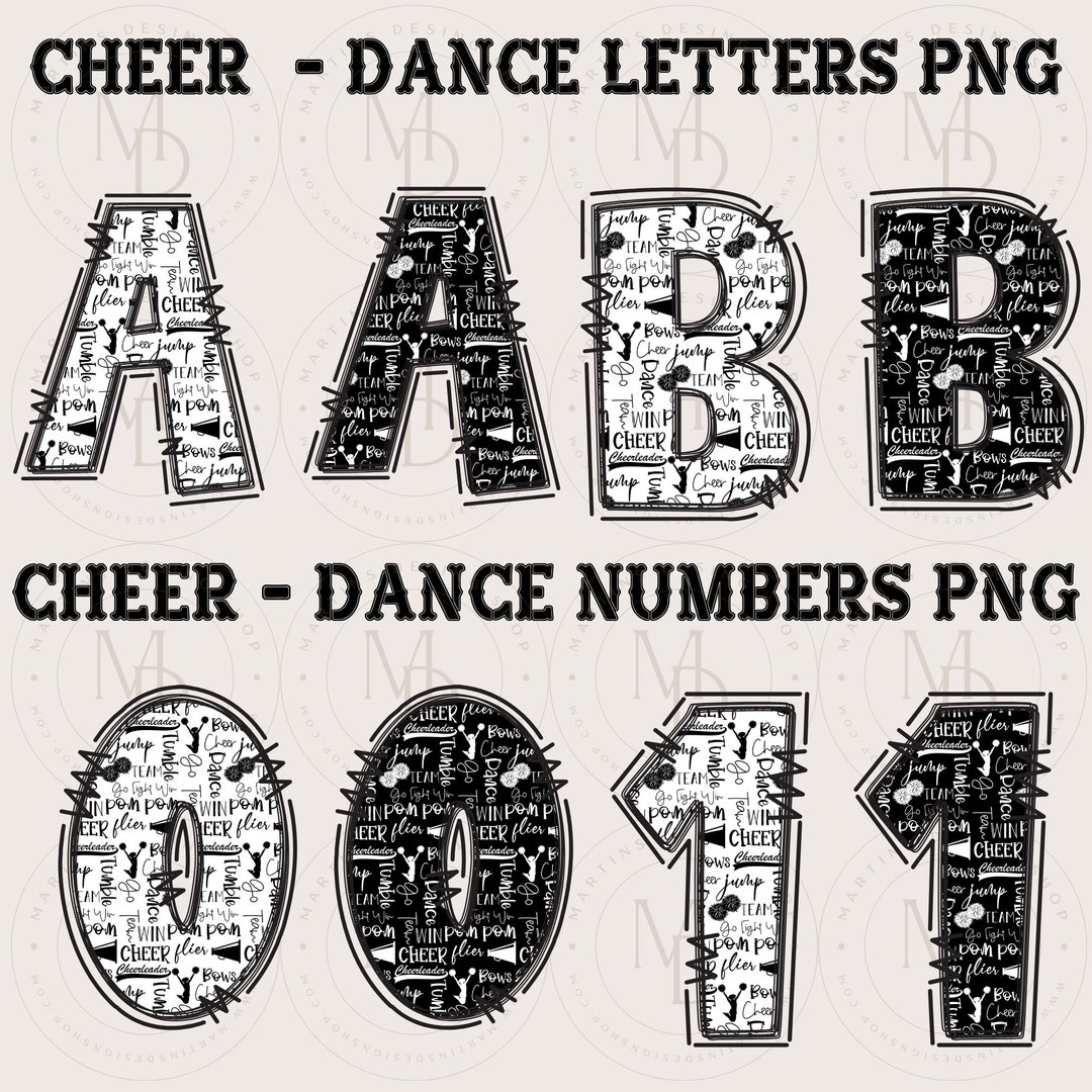 Cheer Alpha PNG, Cheer Alphabet PNG, Cheer Letters and Numbers PNG ...