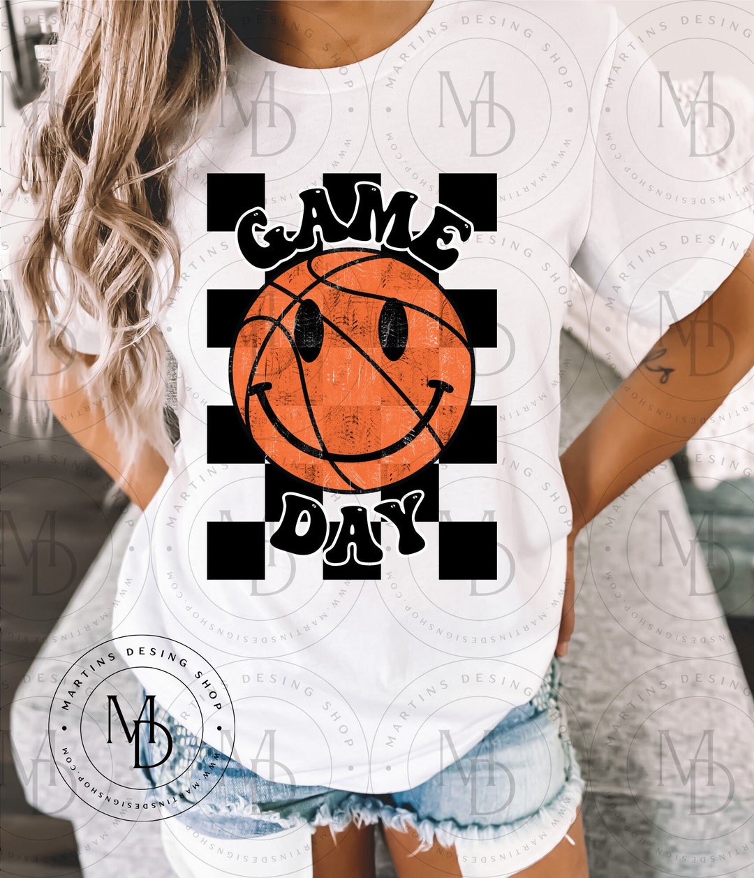 Game Day Basketball PNG Files, Basketball Smiled Png Sublimation Design ...