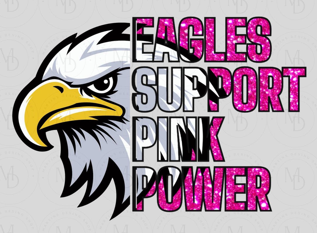 Eagles Support Pink Power Digital Design| Eagles Pink Out Shirt ...