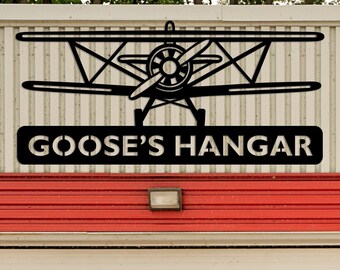 Personalized Airplane Hangar Sign - Etsy