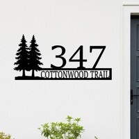 Custom Lake House Metal Address Sign Personalized Cabin House Address ...
