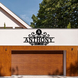 Personalized Family Name Sign, Custom Metal Established Sign ...
