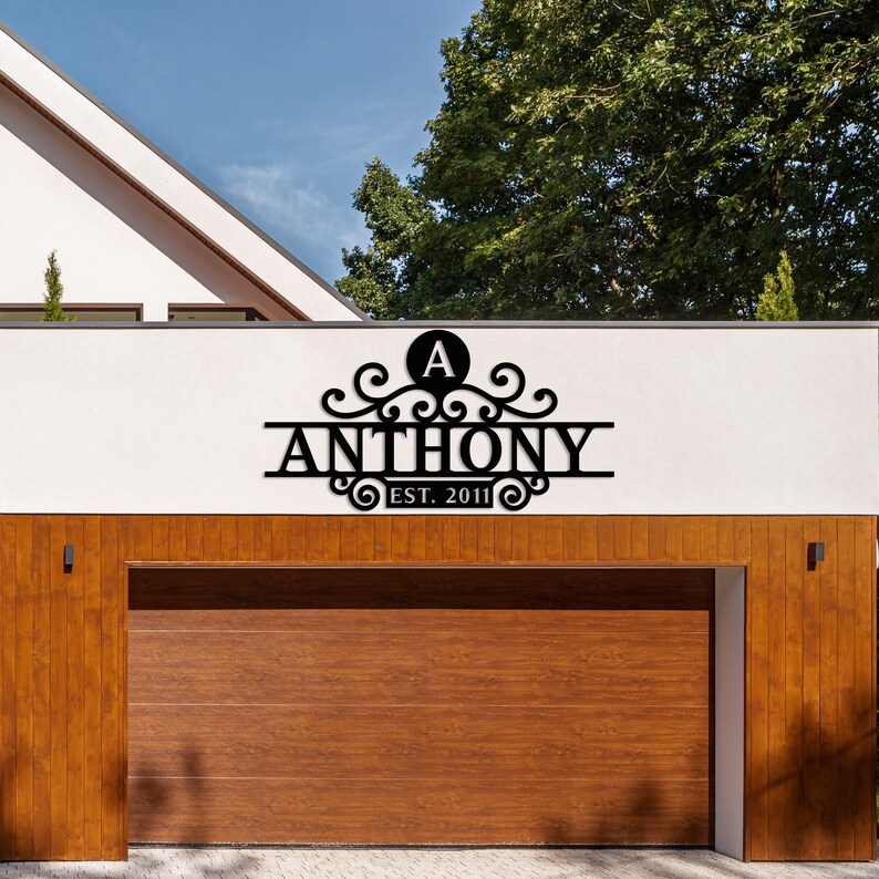 Personalized Family Name Sign Custom Metal Established Sign - Etsy