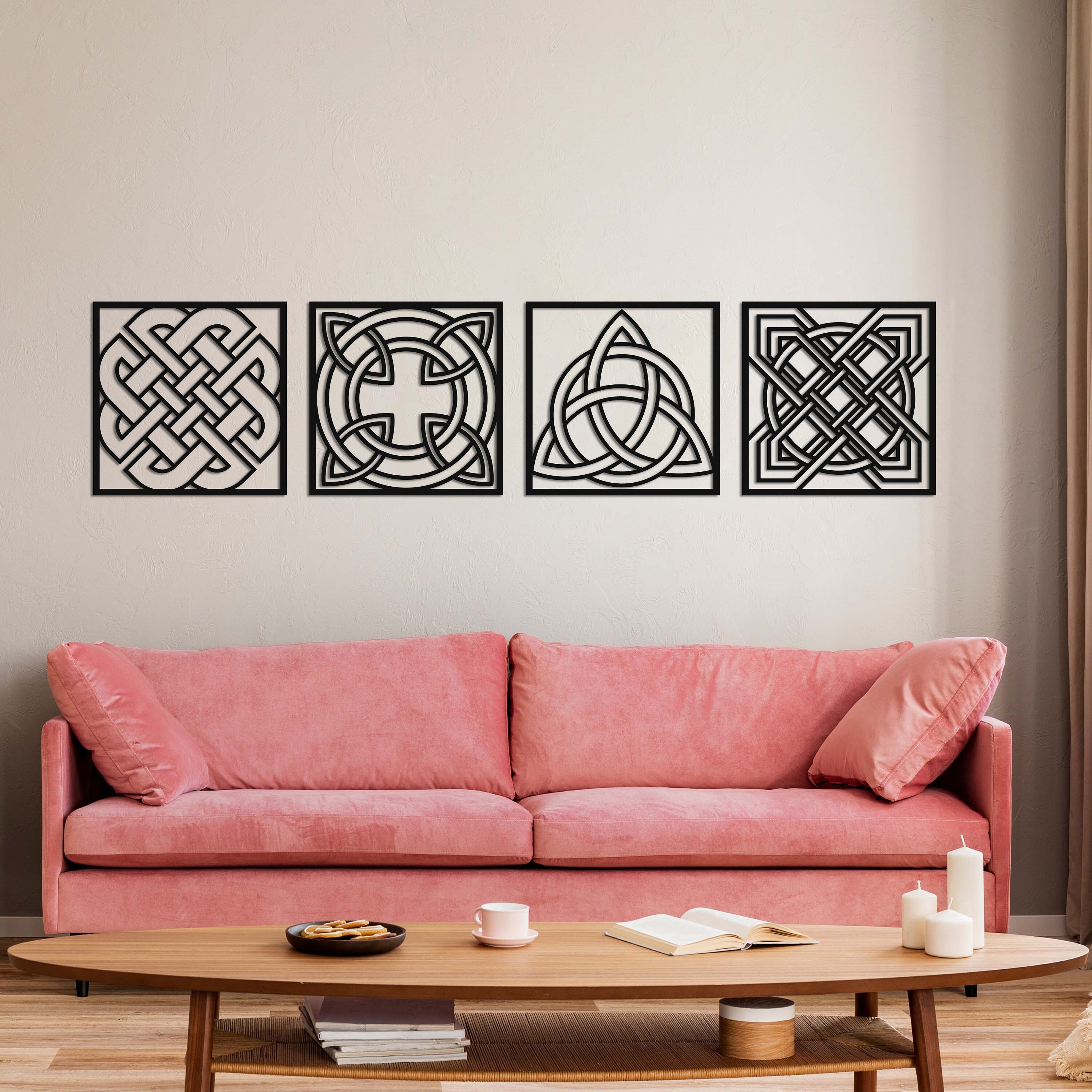 Celtic Rope Knot Metal Wall Art, Irish Wall Decor, Viking Home Decor ...