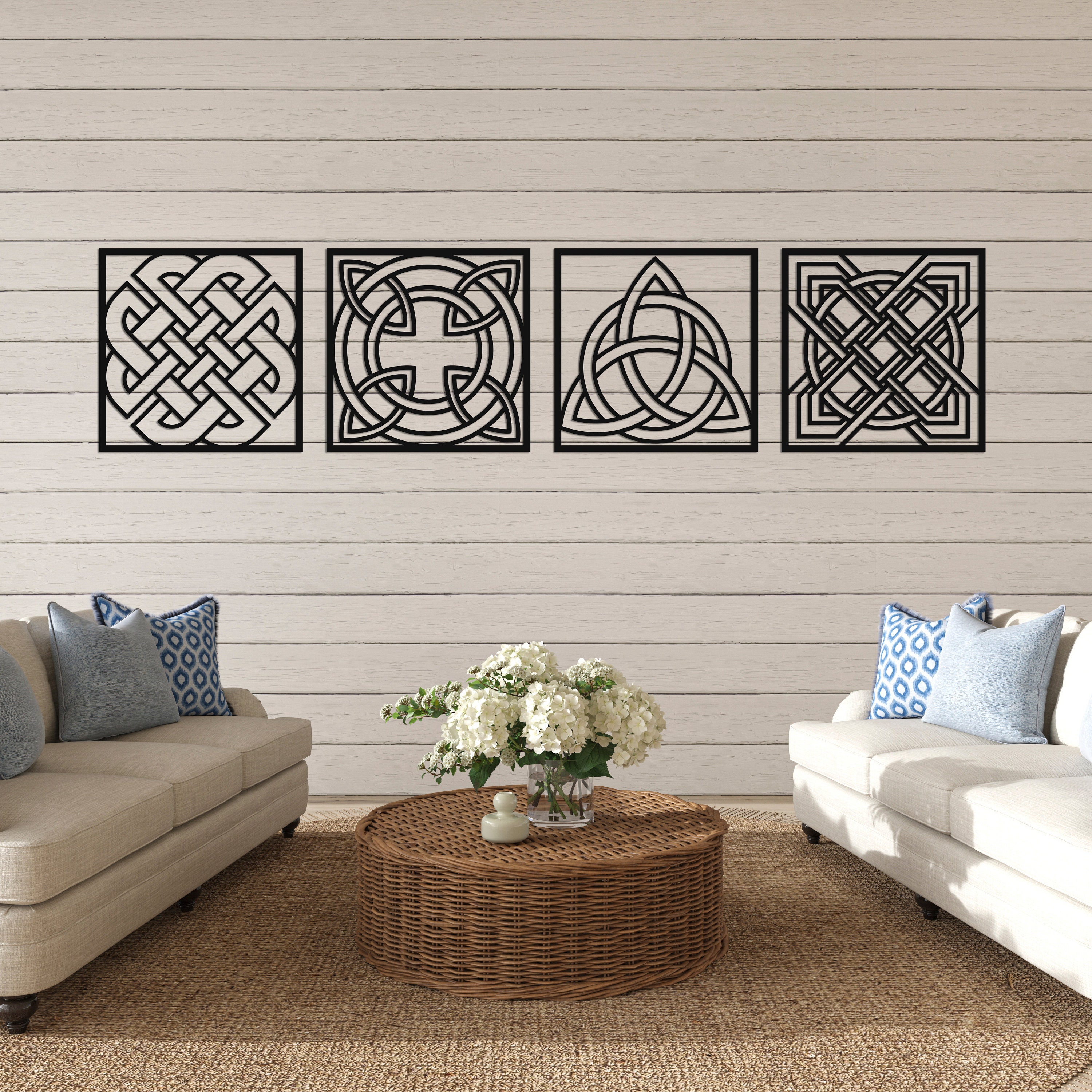 Celtic Rope Knot Metal Wall Art, Irish Wall Decor, Viking Home Decor ...