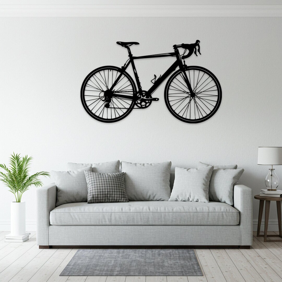 Oversized Bicycle Metal Wall Art, Modern Sports Bike Wall Decor ...
