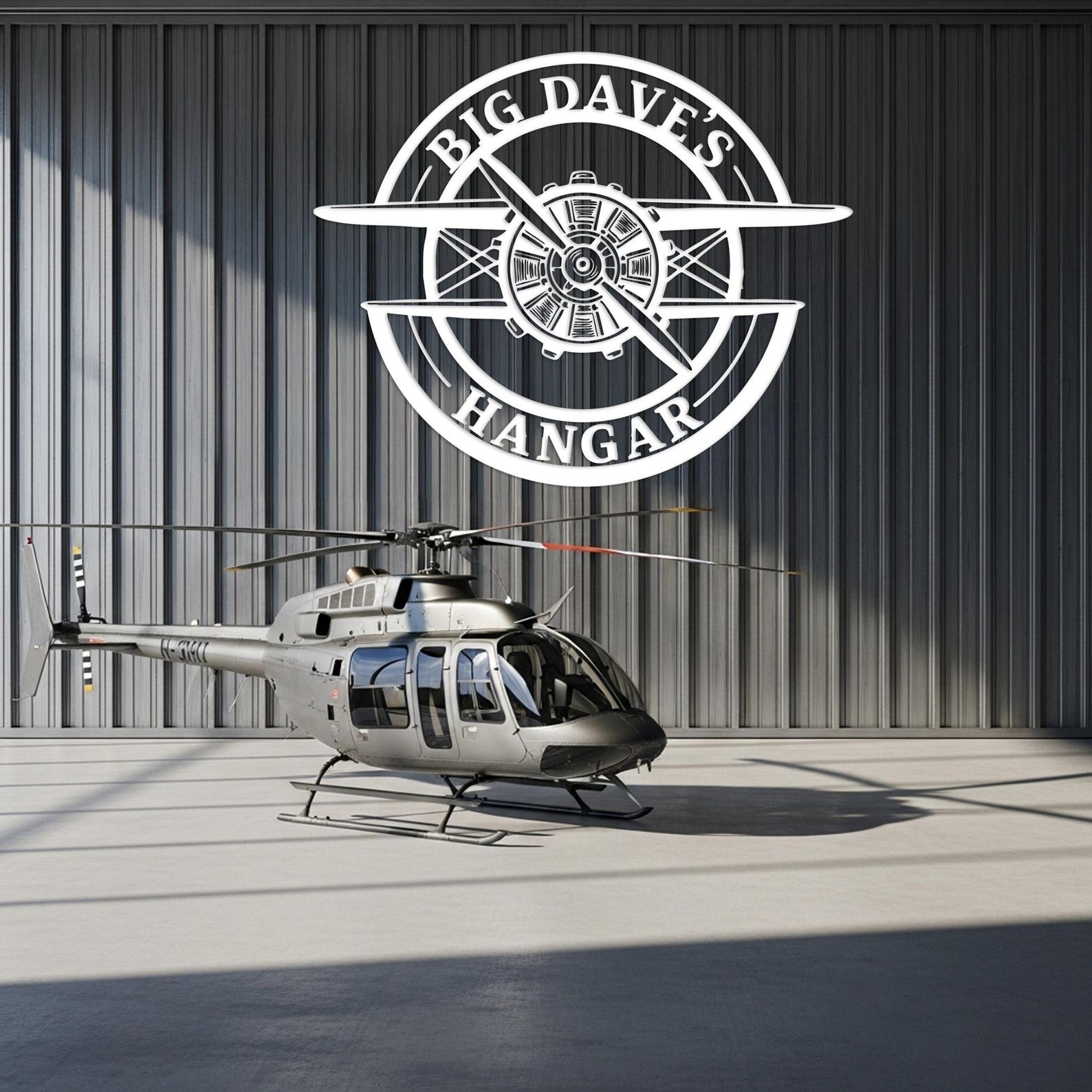 Custom Airplane Hangar Sign, Personalized Pilot Metal Wall Art ...