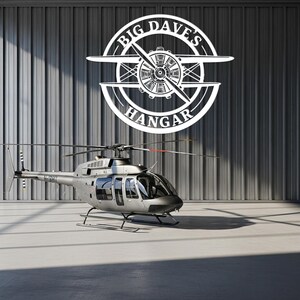 Custom Airplane Hangar Sign, Personalized Pilot Metal Wall Art ...