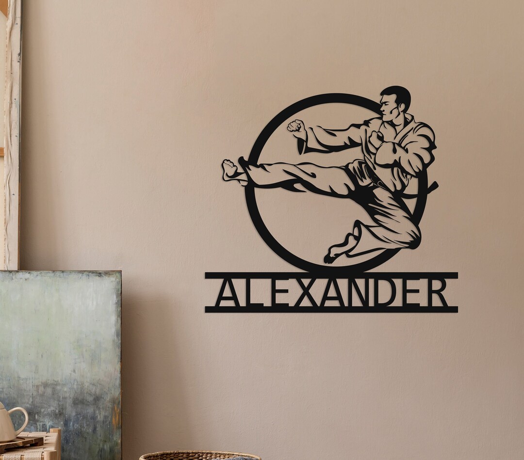 Personalized Metal Karate Wall Decor, Karate Wall Sign, Far East Sports ...