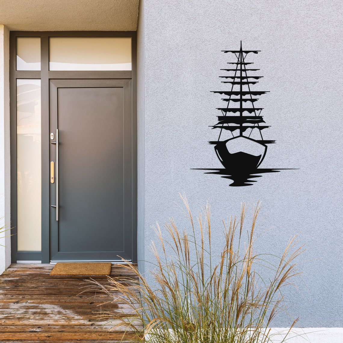 Ghost Sailboat Metal Wall Decor, Metal Pirate Ship Wall Decor, Gifts ...