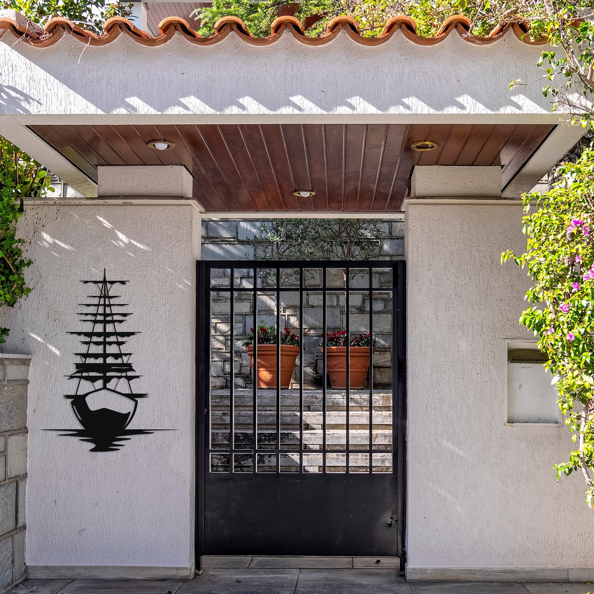 Ghost Sailboat Metal Wall Decor, Metal Pirate Ship Wall Decor, Gifts ...