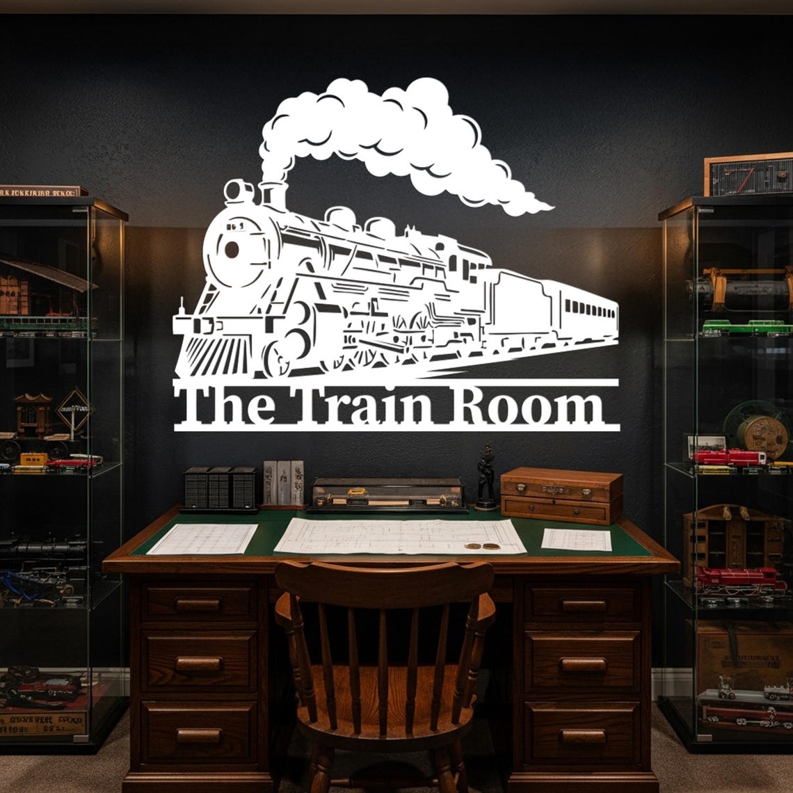 Personalized Train Room Metal Sign, Locomotive Wall Art for Hobby Room ...