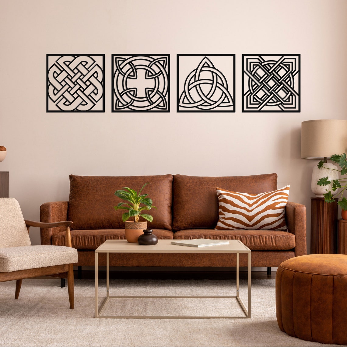 Celtic Rope Knot Metal Wall Art, Irish Wall Decor, Viking Home Decor ...