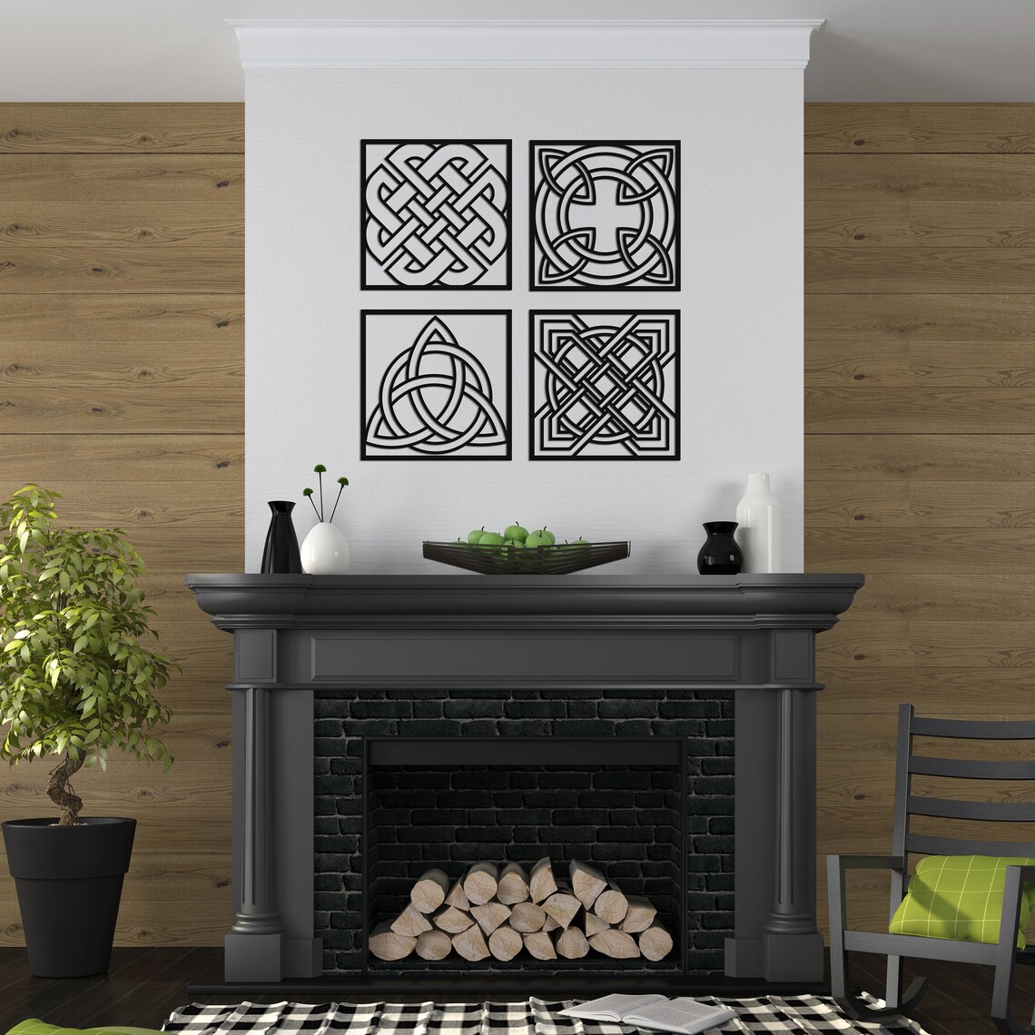 Celtic Rope Knot Metal Wall Art, Irish Wall Decor, Viking Home Decor ...