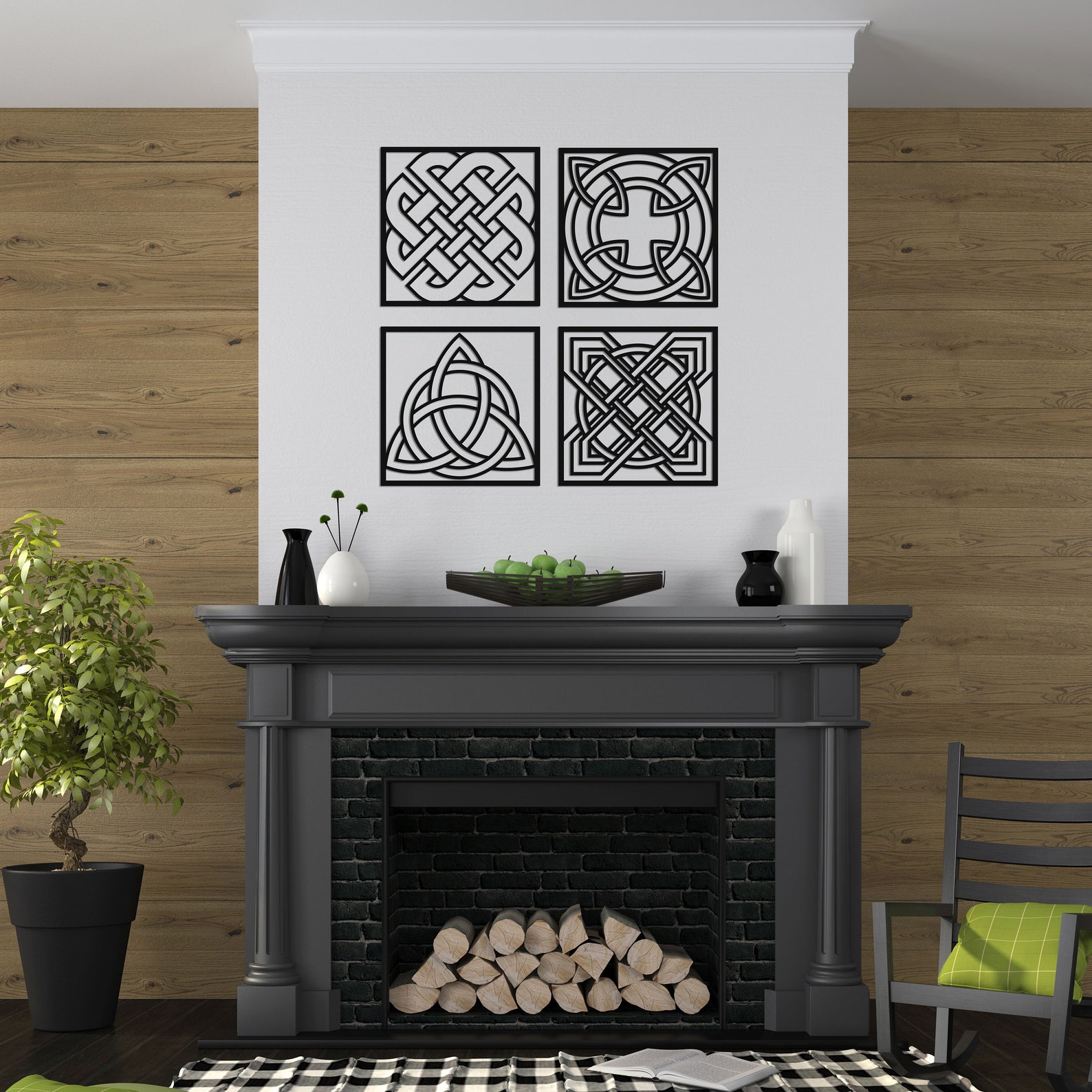 Celtic Rope Knot Metal Wall Art, Irish Wall Decor, Viking Home Decor ...